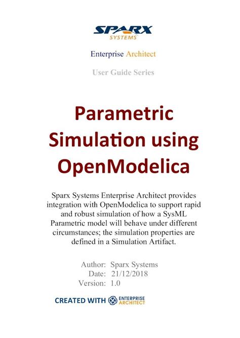 Pdf Parametric Simulation Using Openmodelicaopenmodelica To