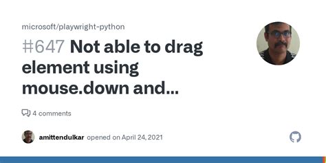 Not Able To Drag Element Using Mousedown And Mousemove · Issue 647 · Microsoftplaywright
