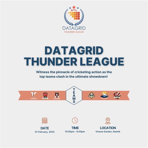 Datagrid Solutions On Linkedin Datagridthunderleague Gloryonthefield Championsunite