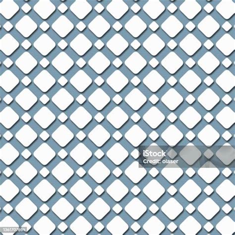 파란색 텍스처 배경에 둥근 사각형의 3d 패턴 3차원 형태에 대한 스톡 벡터 아트 및 기타 이미지 3차원 형태 그림자 기하 도형 Istock