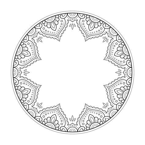 Premium Vector Frame In Eastern Tradition Stylized With Henna Tattoos