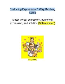 Evaluating Expressions Way Matching By Crazy Cat Lady Tpt