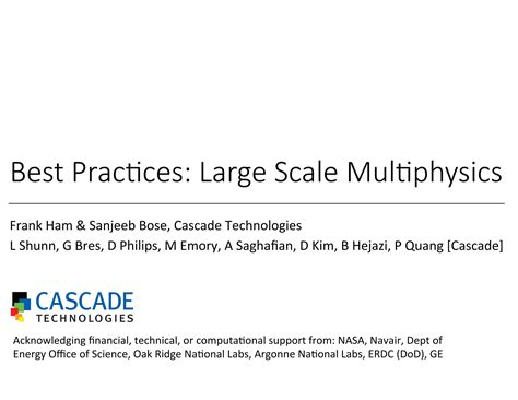 best practices large scale multiphysics ppt
