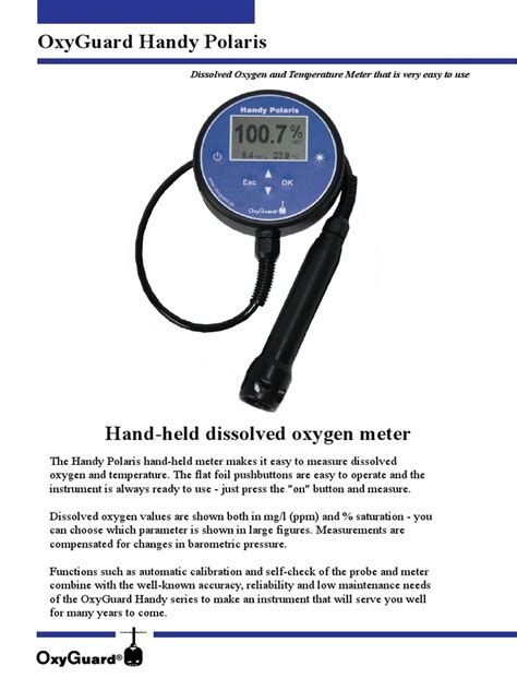 measuring dissolved oxygen and temperature with the easy to use