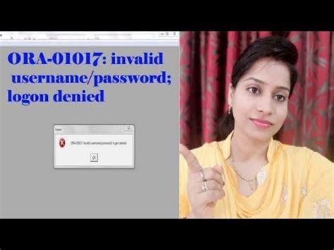 ORA Invalid Username Password Logon Denied Oracle Apps YouTube