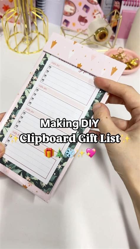 Making A Diy Chipboard With A T List 🎁 In The Front A Clipboard And