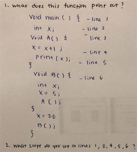 Solved What Does This Function Print Out Void Main Chegg