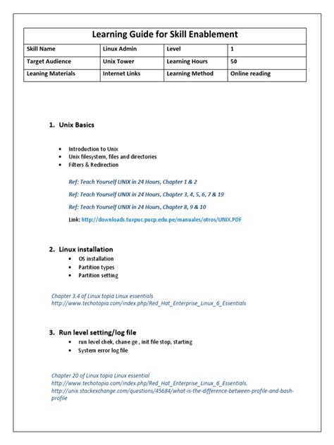 New Unix Redhat Linux Admin L1 Lg Pdf Pdf