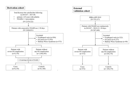 derivation and validation of a risk prediction score for nonsteroidal