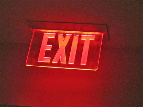 Red Exit Sign Washington DC January 2013 Exit Sign Neon Signs Light Art