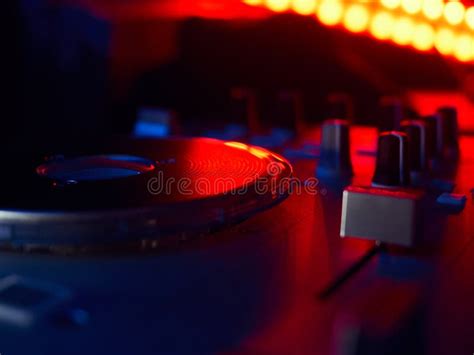 DJ Midi Controller At A Nightclub Party Lots Of Buttons And Knobs Stock Photo Image Of
