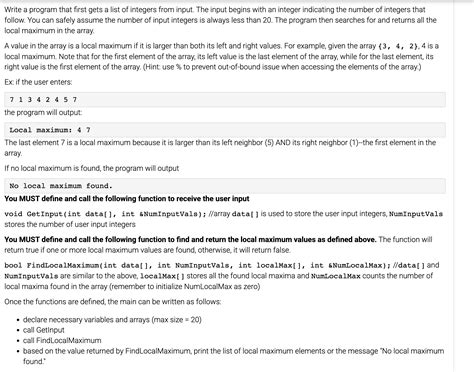 Solved Write A Program That First Gets A List Of Integers