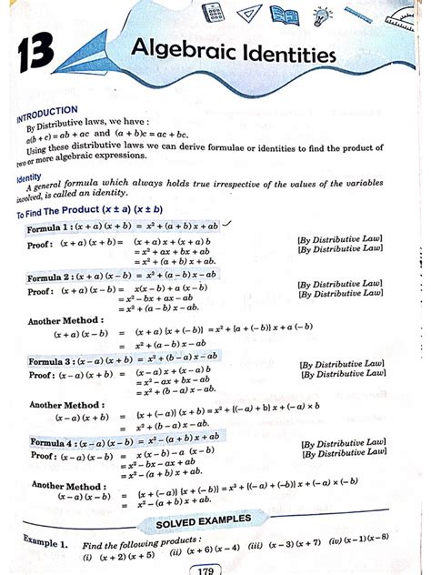 Algebraic Identities Pdf