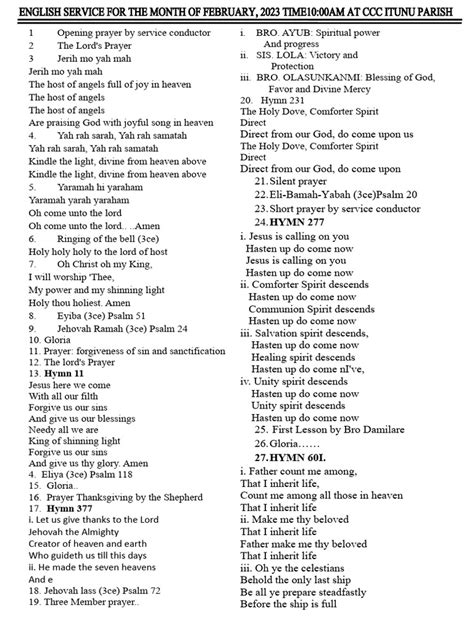 Itunu Parish Junee Pdf God The Father Heaven