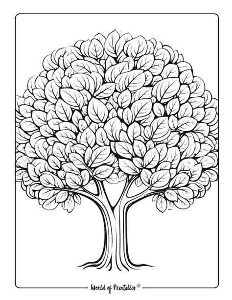 Tree For Coloring Printable