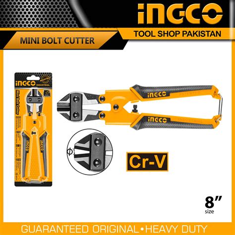 Ingco Mini Bolt Cutter 8 Inch Black And Yellow Leyjaopk
