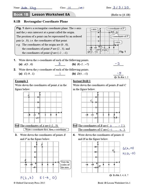 F 1 Maths Ex 8ajadewong Pdf Cartesian Coordinate System Differential Geometry