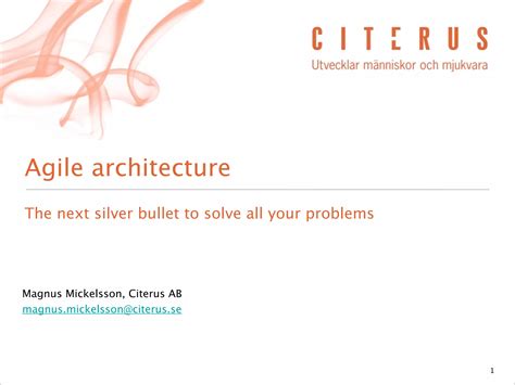 agile architecture ppt