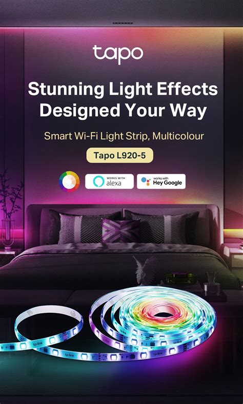 Tp Link Led Smart Wifi Light Strip Rgbic Million Color Effects Running Lights Remote Voice