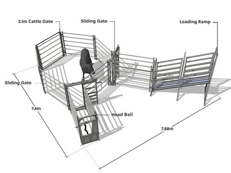 10 Head Cattle Yard Fixed Loading Ramp Premium Stock Yards New Zealand