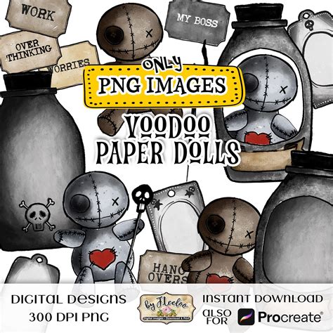 Voodoo Dolls Halloween Png Clipart Magic Rites Party Etsy