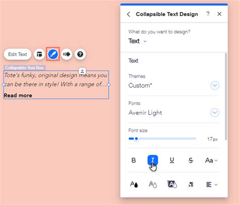 Wix Editor Designing Your Collapsible Text Help Center Wix Com