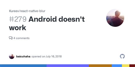 Android Doesnt Work · Issue 279 · Kureevreact Native Blur · Github