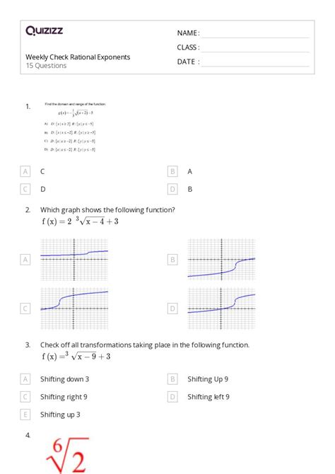 50 Exponents Worksheets For Kindergarten On Quizizz Free And Printable