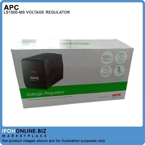Apc Avr Line R 1500va Ls1500 Ms Automatic Voltage Regulator With 3 Universal Outlets