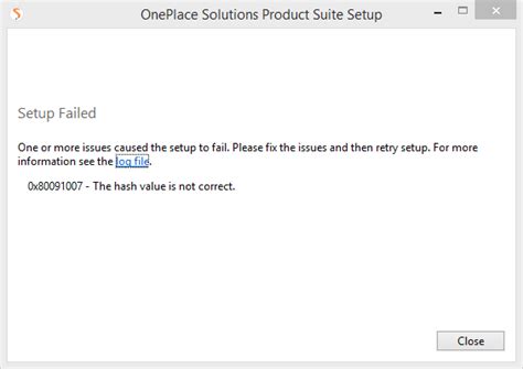 Kb0137 Hashcode Error Installing Version 71 Vsto