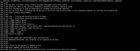 Error After Build Image With Docker Webpackgeneratesw Pwa Property