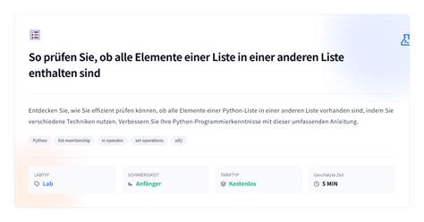 So Prüfen Sie Ob Alle Elemente Einer Liste In Einer Anderen Liste Enthalten Sind Labex