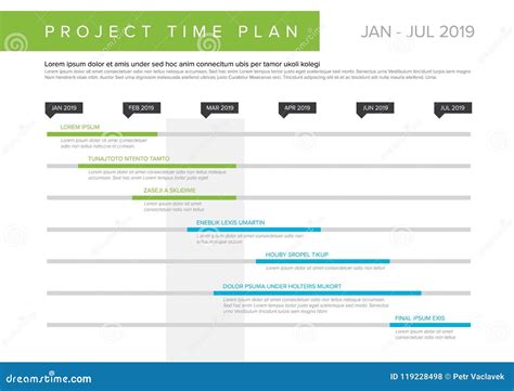 Vector Project Time Plan Gantt Graph Stock Vector Illustration Of Horizontal Communication