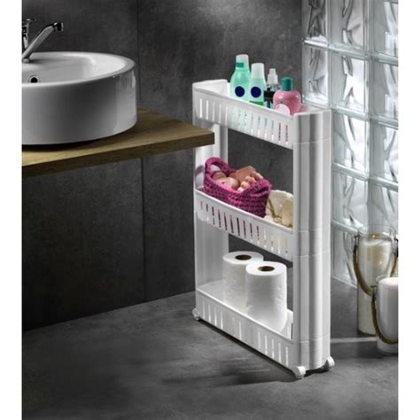 Підлогова полиця етажерка Ал Пластик у ванну кімнату на коліщатках 3