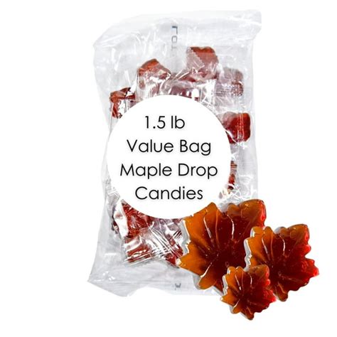 Vermonts Authentic Maple Drops Hard Candy 15lb Bulk Bag Of Pure