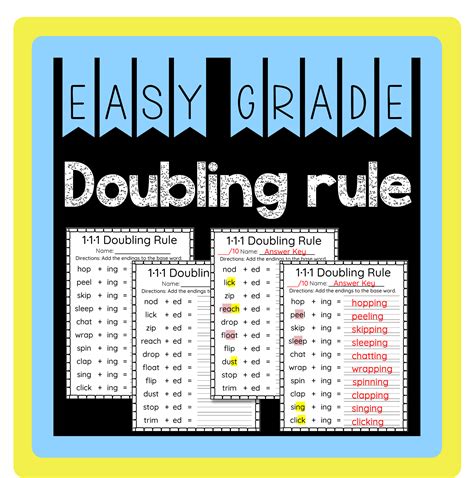 111 Doubling Rule Worksheet