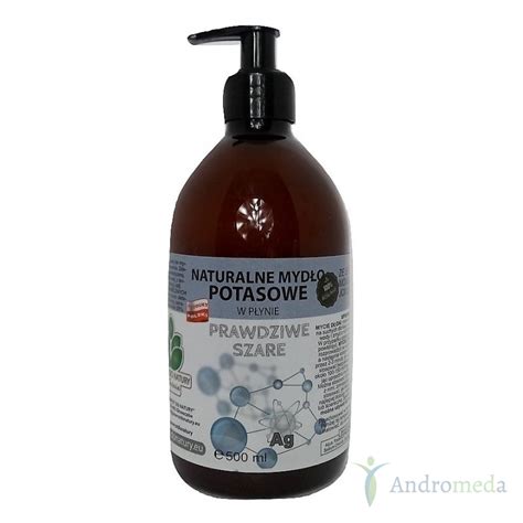 Naturalne Mydło Potasowe Prawdziwe Szare Ze Srebrem Monojonowym W Płynie 500 Ml