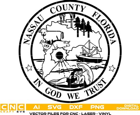 Nassau County Florida Seal Vector Art Svg Dxf  Png And Ai Files