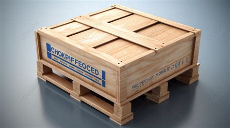 팔레트 위의 그리스산 나무 상자 진정한 매력을 지닌 3d 렌더링 지게차 리스 배경 진정한 배경 화물 운송 배경 이미지 Hd 리스 진정한 화물 운송 배경 사진