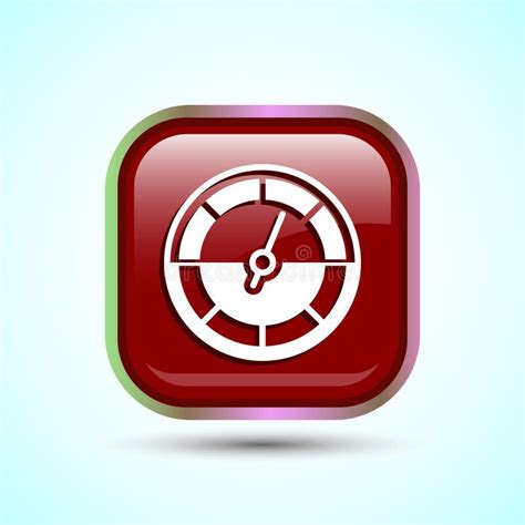 Speedometer Icon Design Illustration Speed Indicator Sign Symbol Red