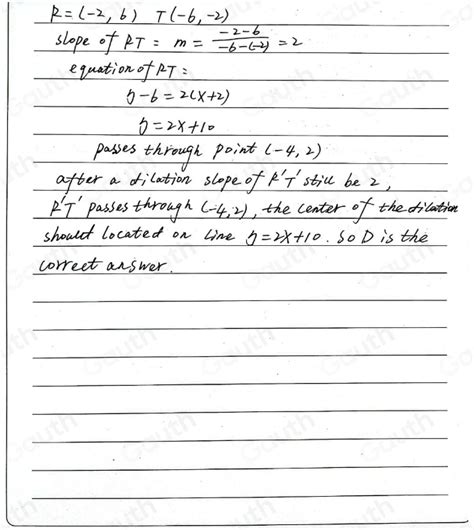 Solved Consider Rst In The Coordinate Plane A Slope Of 2 That Passes Through 4 2 A A Dil
