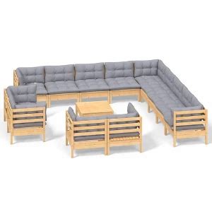 Vidaxl Garden Lounge Set Grey Cushions Target