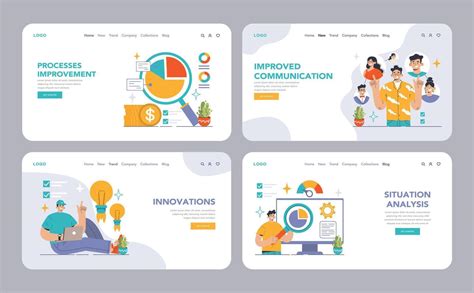 Business Optimization Set Flat Vector Illustration 41174782 Vector Art At Vecteezy