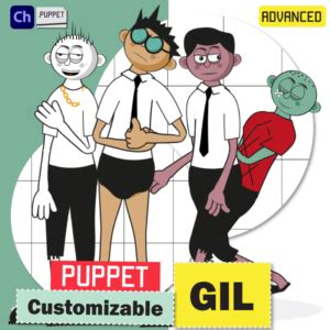 Gil Customizable Puppet For Adobe Character Animator Advanced
