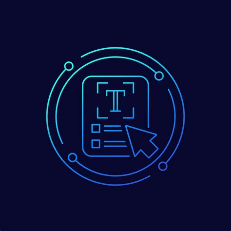 Premium Vector Text Scan Line Icon Vector