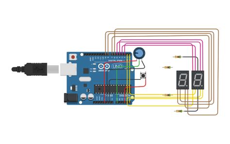Circuit Design Copy Of Arduino 7 Segment Display Tinkercad