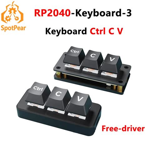 Generic Raspberry Pi Pico Rp2040 Shortcut Keyboard Lazy Keyboard 3key Ctrl C V Copy Programmable