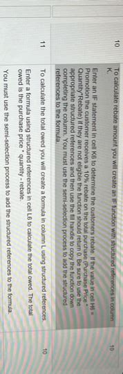 Solved Table 10table To Calculate Rebate Amount You