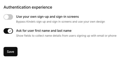 Manage The Authentication Experience Kinde Docs