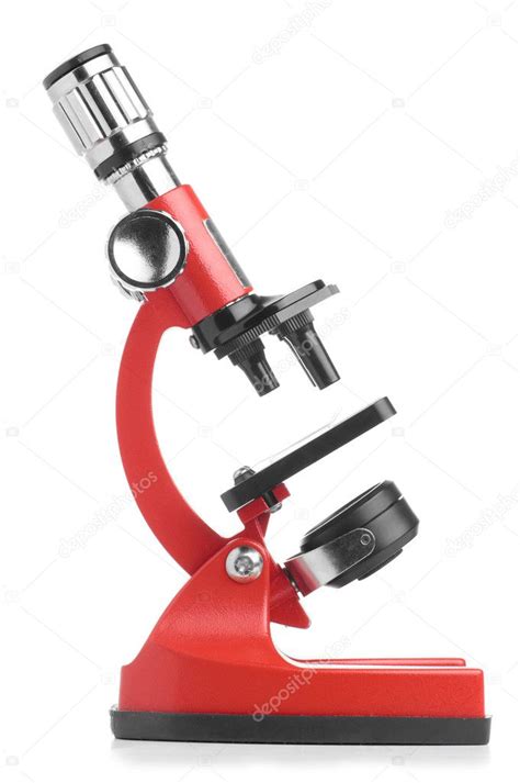 Red Microscope Stock Photo By Sergeypeterman